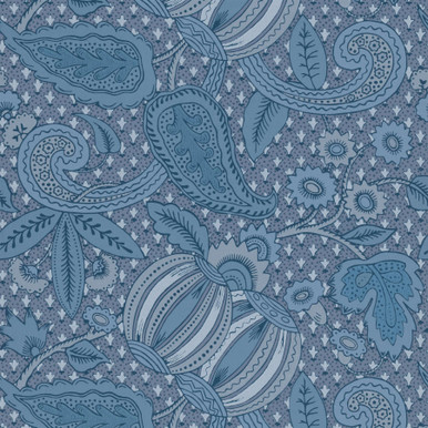 Little Greene Pomegranate Wallpaper - 0245POBLUES - Blue Scale