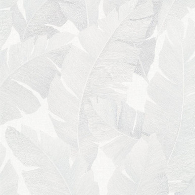 Galerie Palm Leaf Wallpaper - 31623 - White / Grey