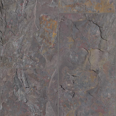 Galerie Mottled Tile Effect Wallpaper - 45764 - Grey