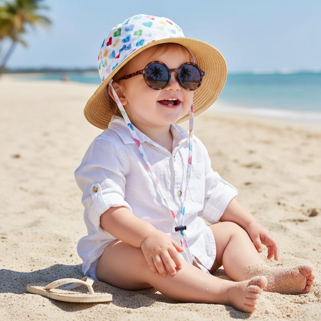 Emma | Infant Girl Cotton Bucket Hat | HK418 | Sunny Dayz