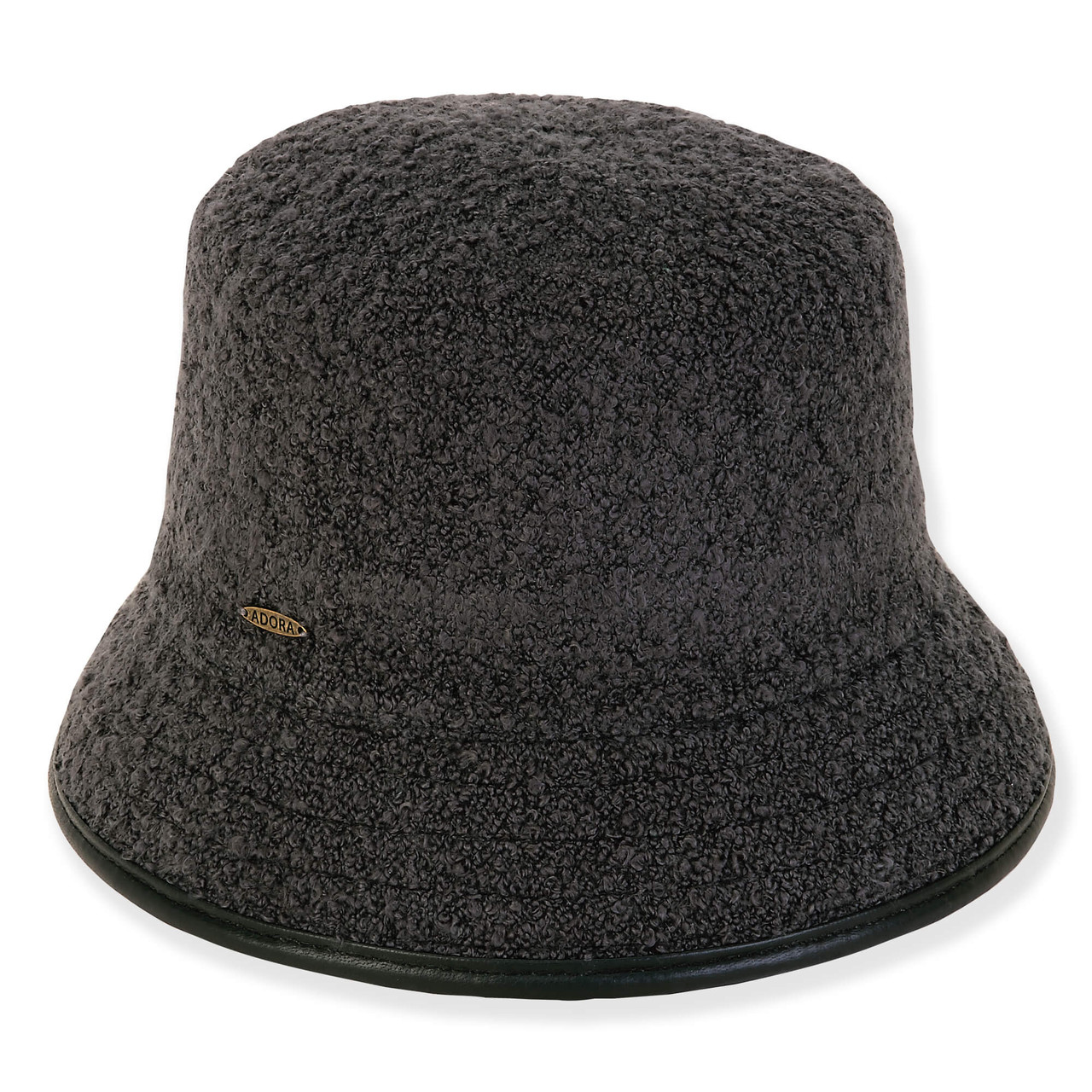 ADORA | Gaia | Women's Poly Fabric Bucket Faux Leather Trim | AD1611