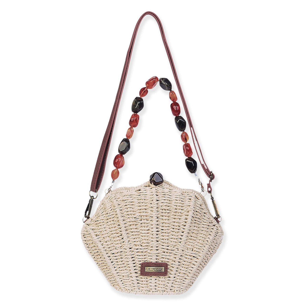 Natural, Paper Straw Crossbody | CE6645 A | Natural Straw Bags Small ...