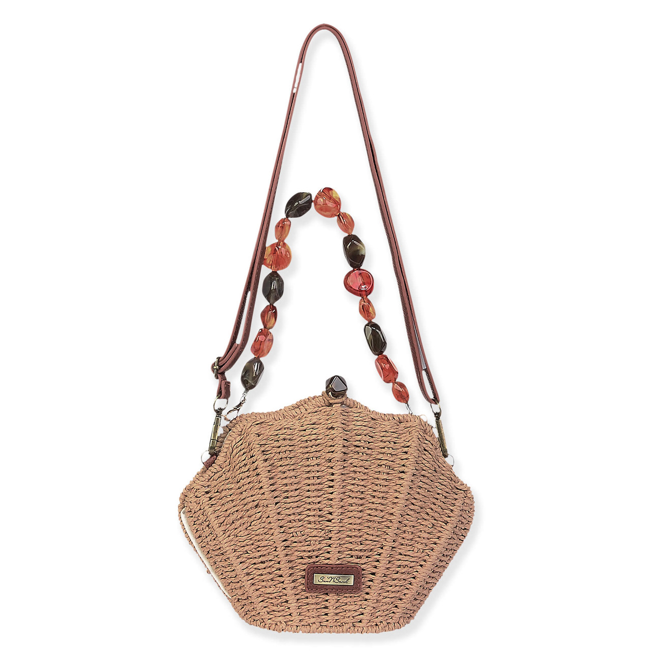 Tan, Paper Straw Crossbody | CE6645 B | Natural Straw Bags Small | Sun ...