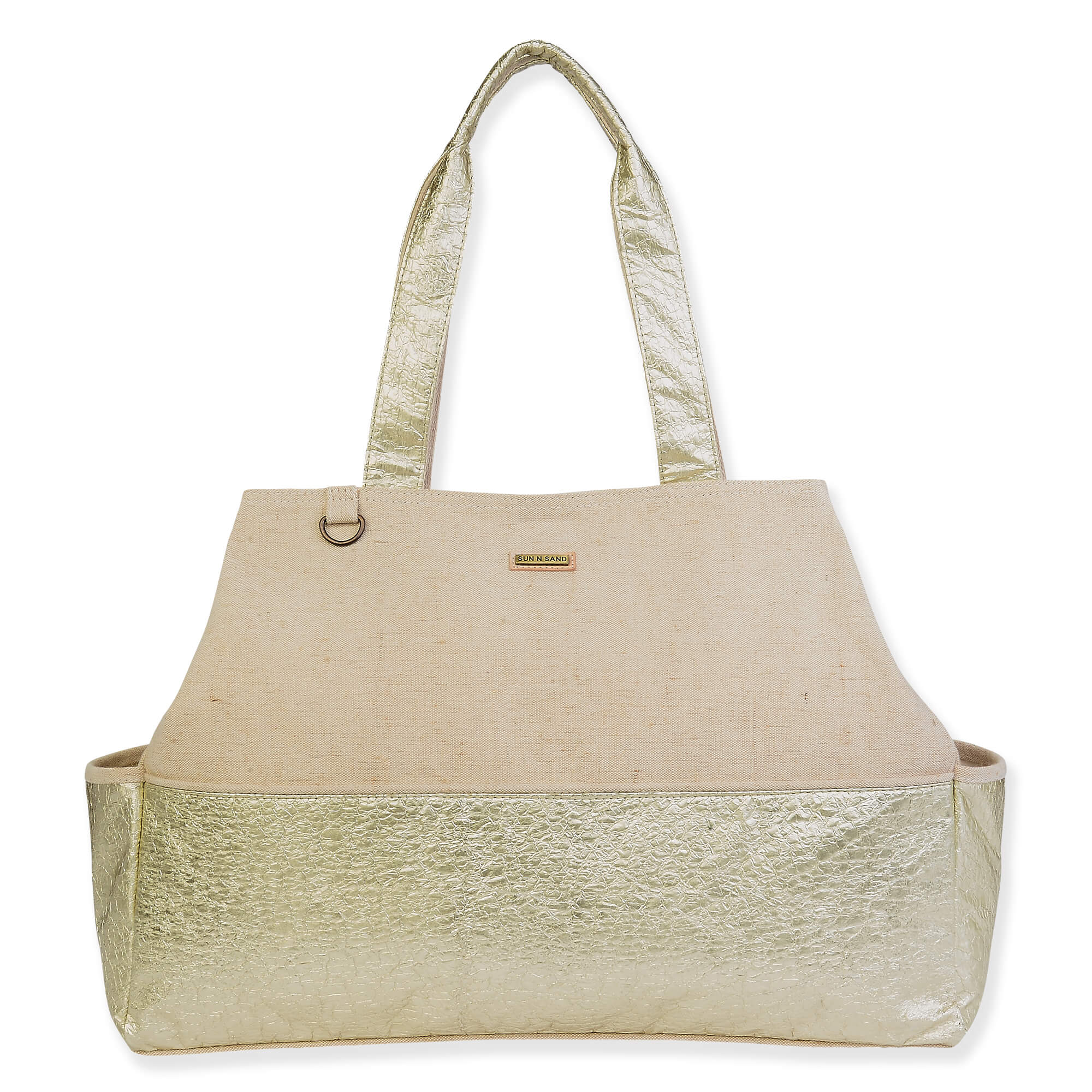 Gold, Gap Tote Crushed Metallic | SNS6810 B | Canvas Casual Bags