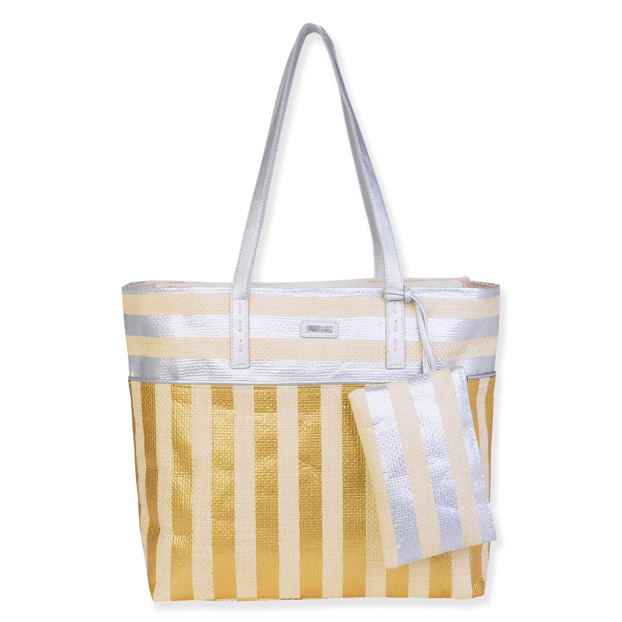 Silver, Paper Straw Shoulder Tote | CE6665 A | Canvas Casual Bags | Sun ...