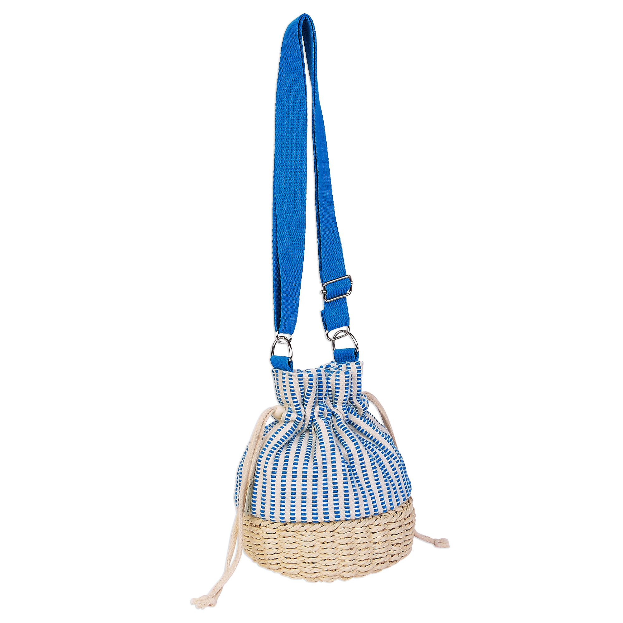 Turquoise, Canvas/Paper Straw Barel Crossbody | CE6625 B | Canvas ...
