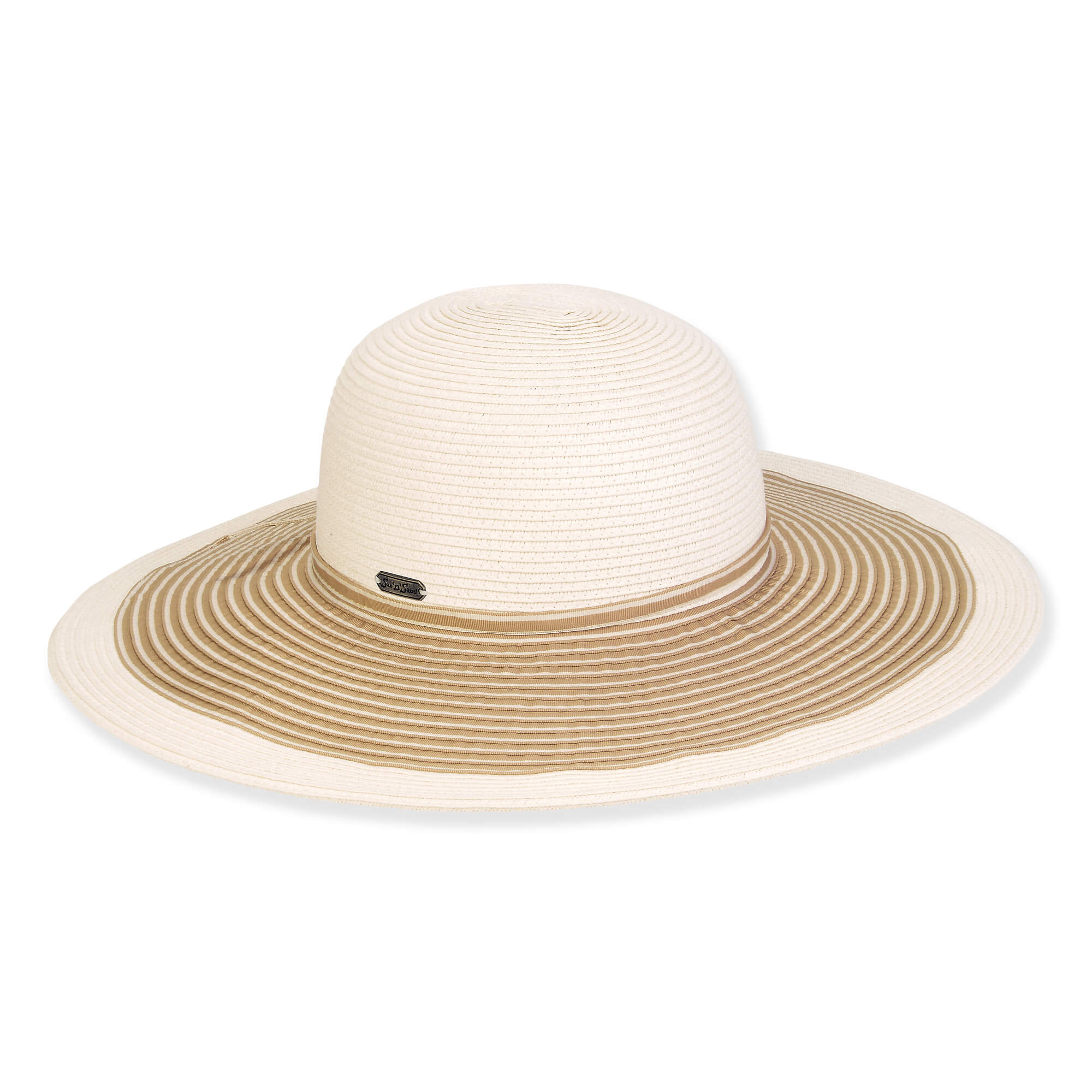 Women's Beige, Paperbraid/Ribbon Floppy, Brim 4.5" | Sun N Sand | HH3191 B