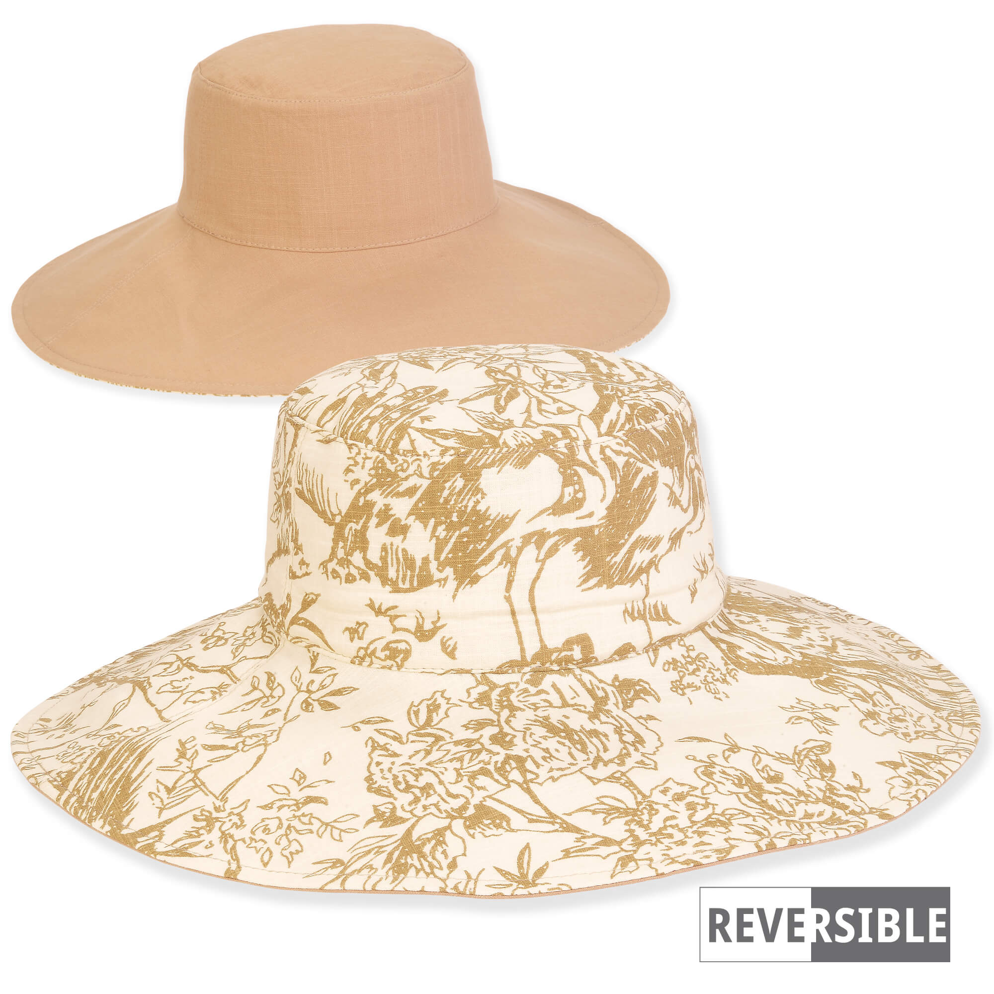Women's Beige, Cotton Floppy, Brim 4.5" | Sun N Sand | HH3348 A