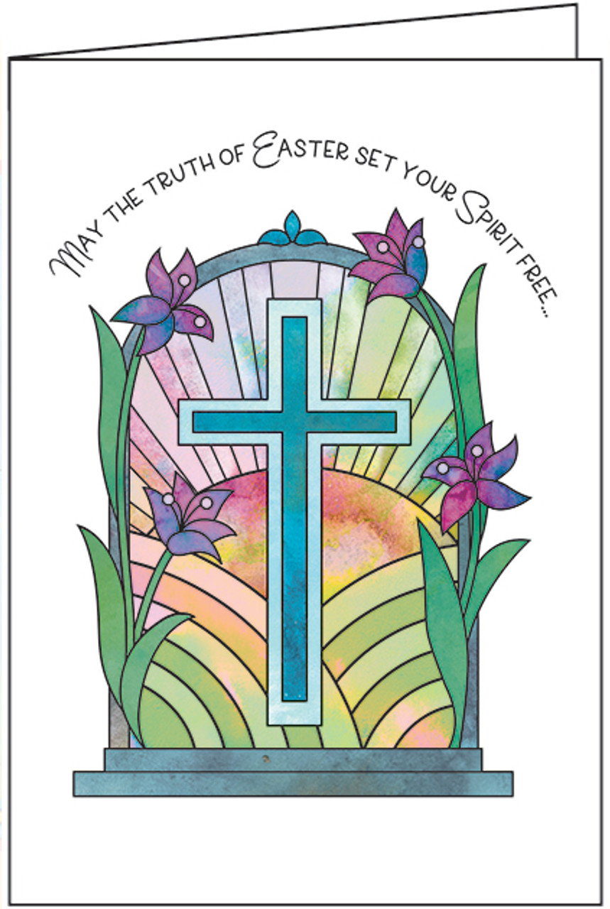 Cross On Stained Glass