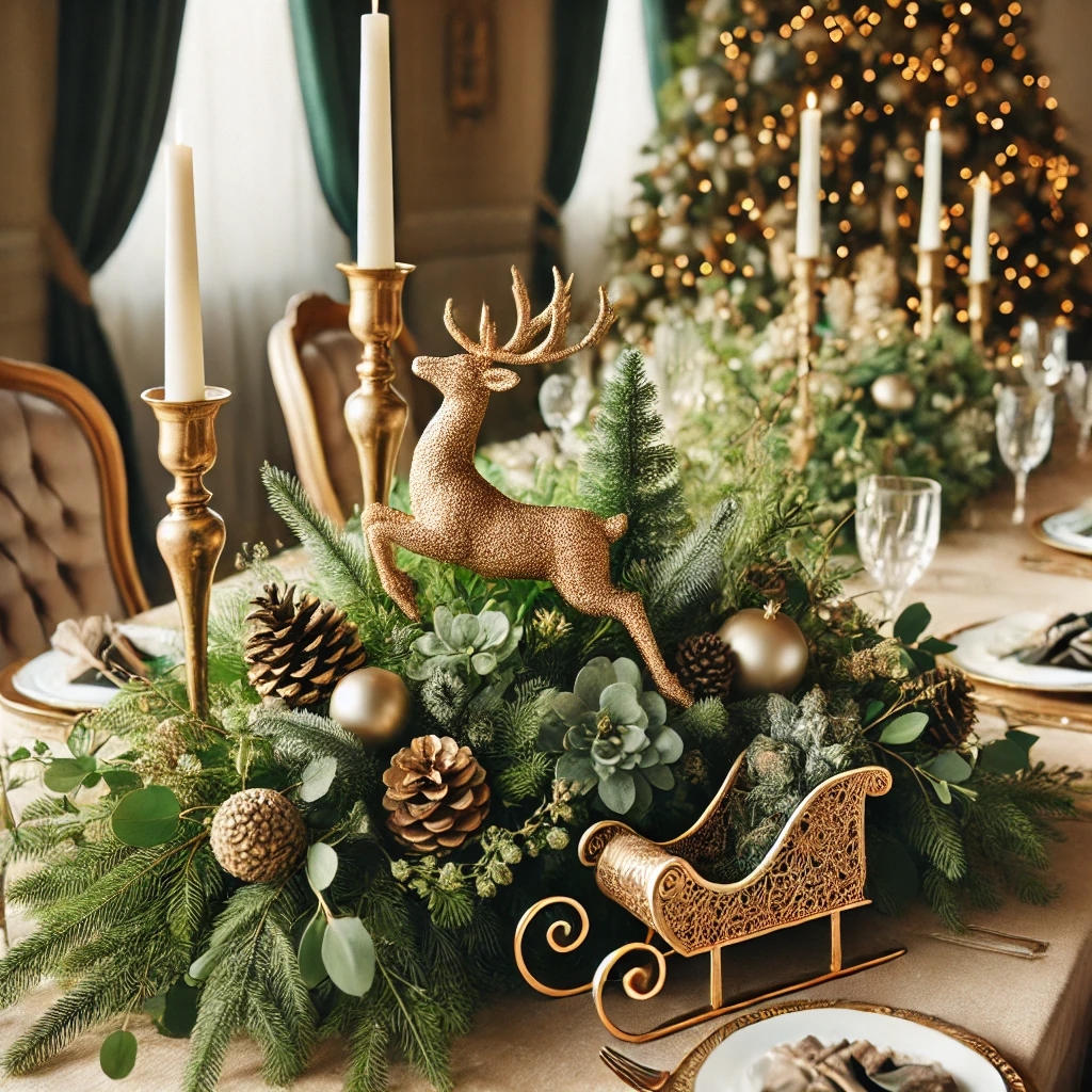 Luxurious Christmas, Decor Greens, Golds, and a Touch of Magic ...