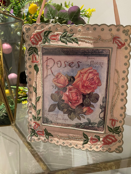 Katherine's Collection Embroidery Rose Frame