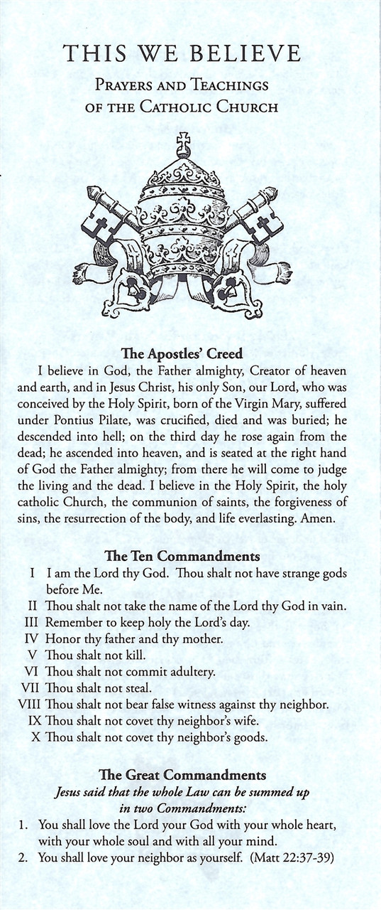 This We Believe: Prayers and Teachings of The Catholic Church Pamphlet
