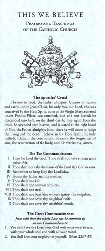 This We Believe: Prayers and Teachings of The Catholic Church Pamphlet