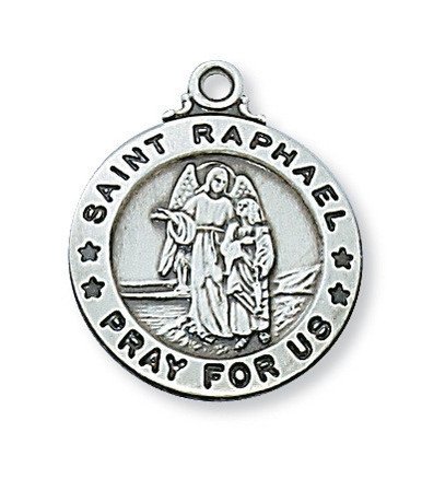 Sterling Silver St. Raphael Pendant L600RH