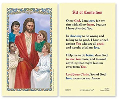 Act of Contrition Holy Card 800-1705