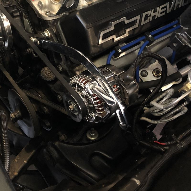 TSP ES1004C Denso Style, 90 AMP Alternator, V-Belt, Chrome