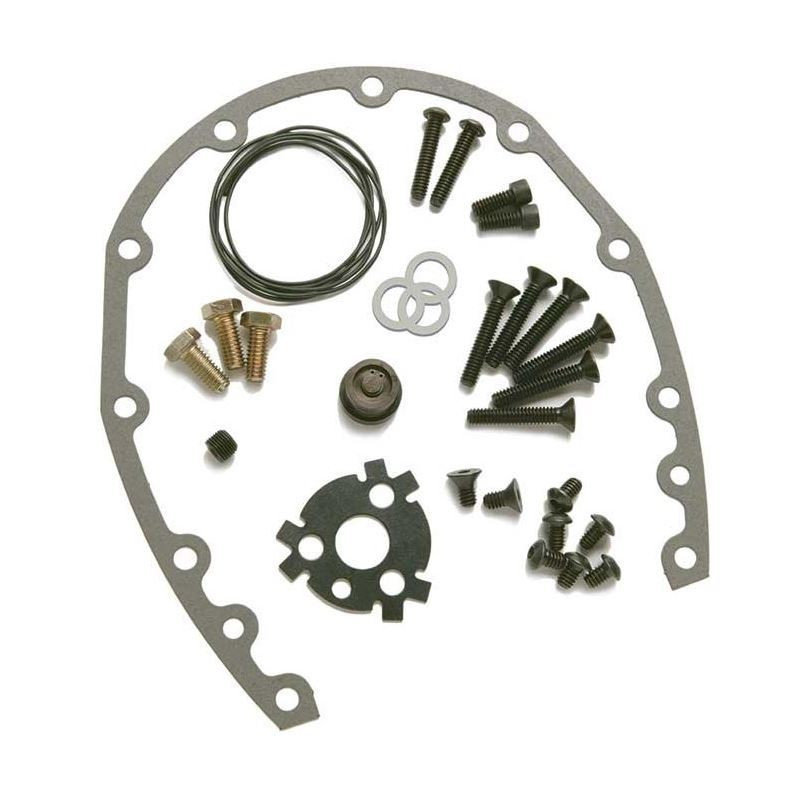 CVR TC2350BK Small Block Chevy Timing Cover, Aluminum, 2-Piece, B