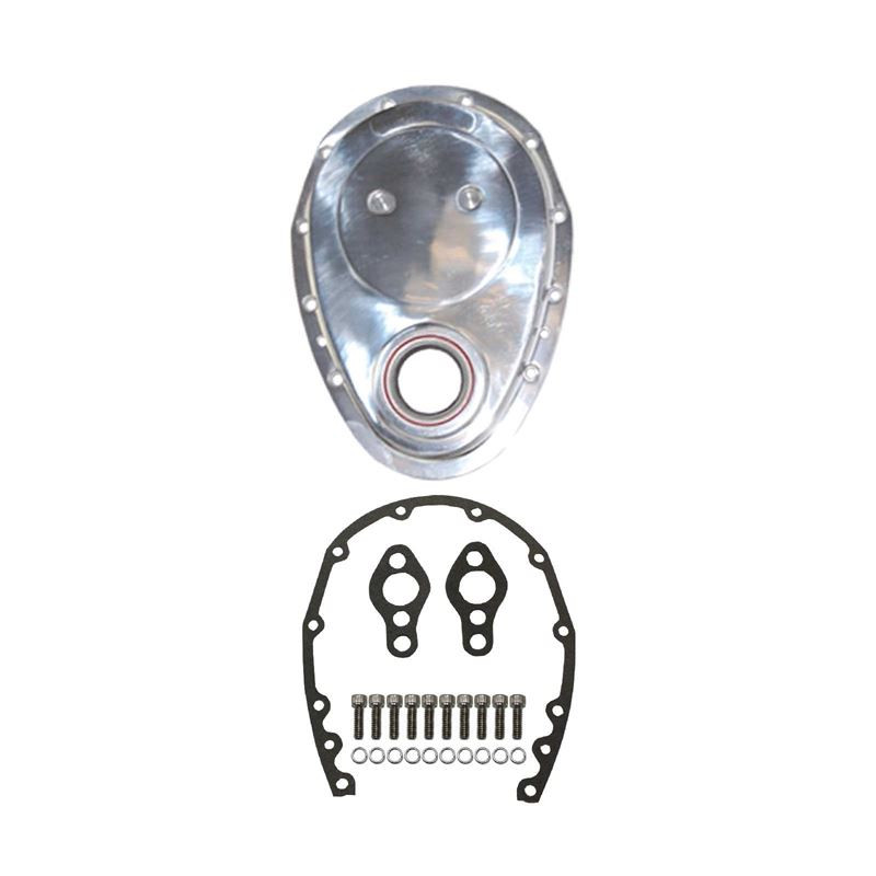TSP SP8420KIT Small Block Chevy Timing Cover Kit, Aluminum, 1-Piece ...