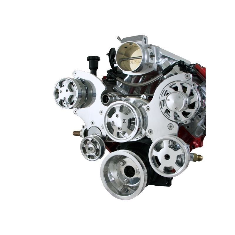 TSP 81200 LS1, LS2, LS6 Serpentine Belt Front Drive System, Polished