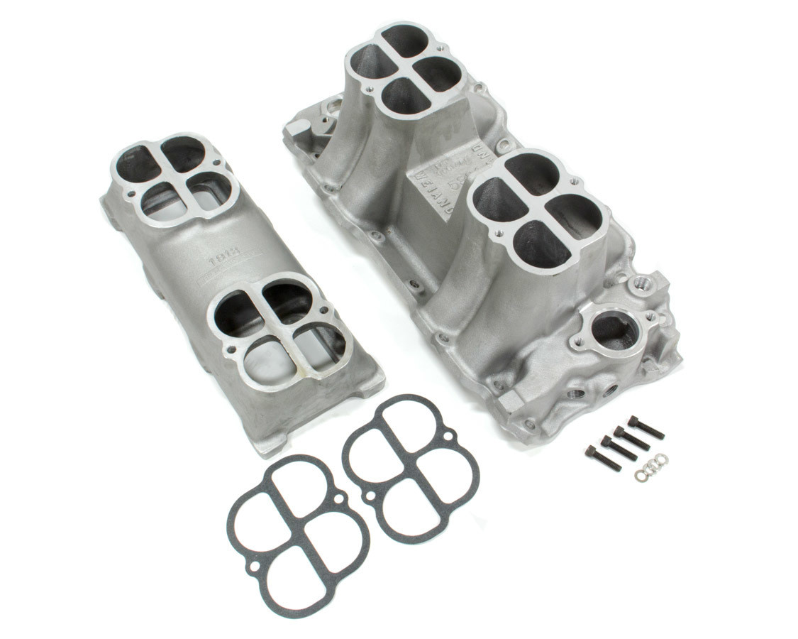 Weiand 1981 Intake Manifold, Hi-Ram, Dual Square Bore, Tunnel Ram, Oval ...