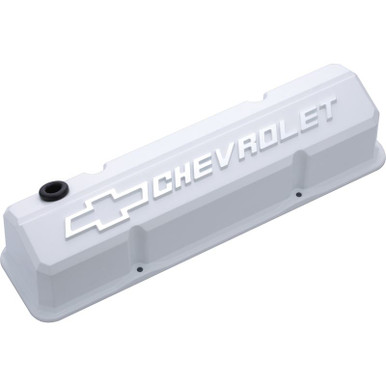 GM Performance 141-935 SBC Slant-Edge Aluminum White Valve Covers, Tall ...