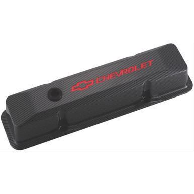 GM Performance 141-121 SBC Aluminum Carbon Fiber Valve Covers, Ta