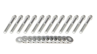 Edelbrock 8584 Intake Manifold Bolt Kit, 12 Point Head, Steel, Ca