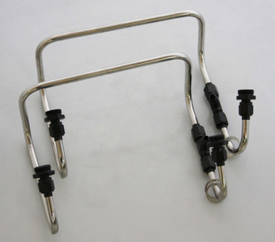 BDS PL-9714 Carburetor Fuel Line, -6AN Single Male Inlet, -6AN Du