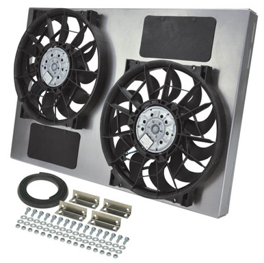 Derale 16837 Electric Cooling Fan, HO RAD, Dual 12 in Fan, Puller