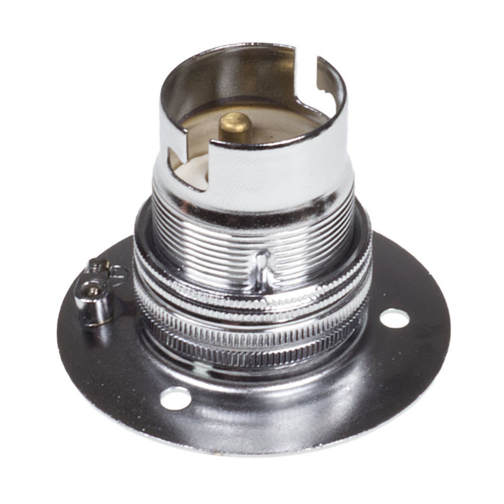 BC | B22 | Bayonet Cap Chrome Batten Lampholder with 52mm Base