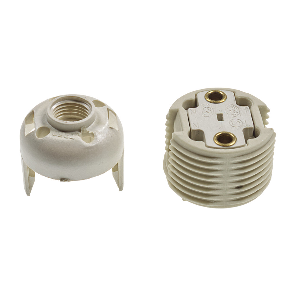 G9 Halogen Threaded Lampholder with Plastic Cap 10mm Entry