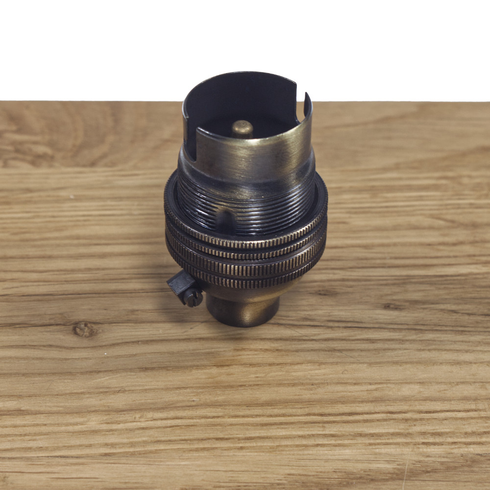 Wooden Base Lamp Kit 8 with Antique Brass Un-Switched Lampholder ...