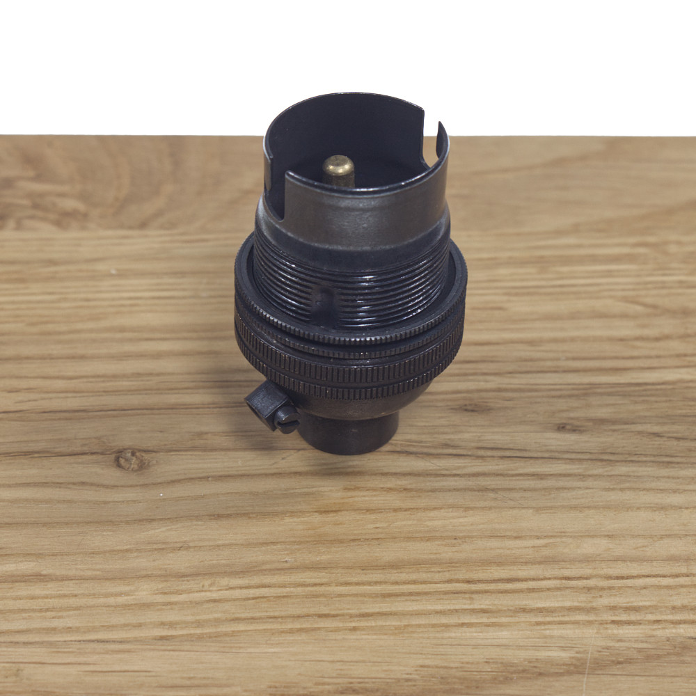 Wooden Base Lamp Kit 8 with Bronze Un-Switched Lampholder - Lampspares UK