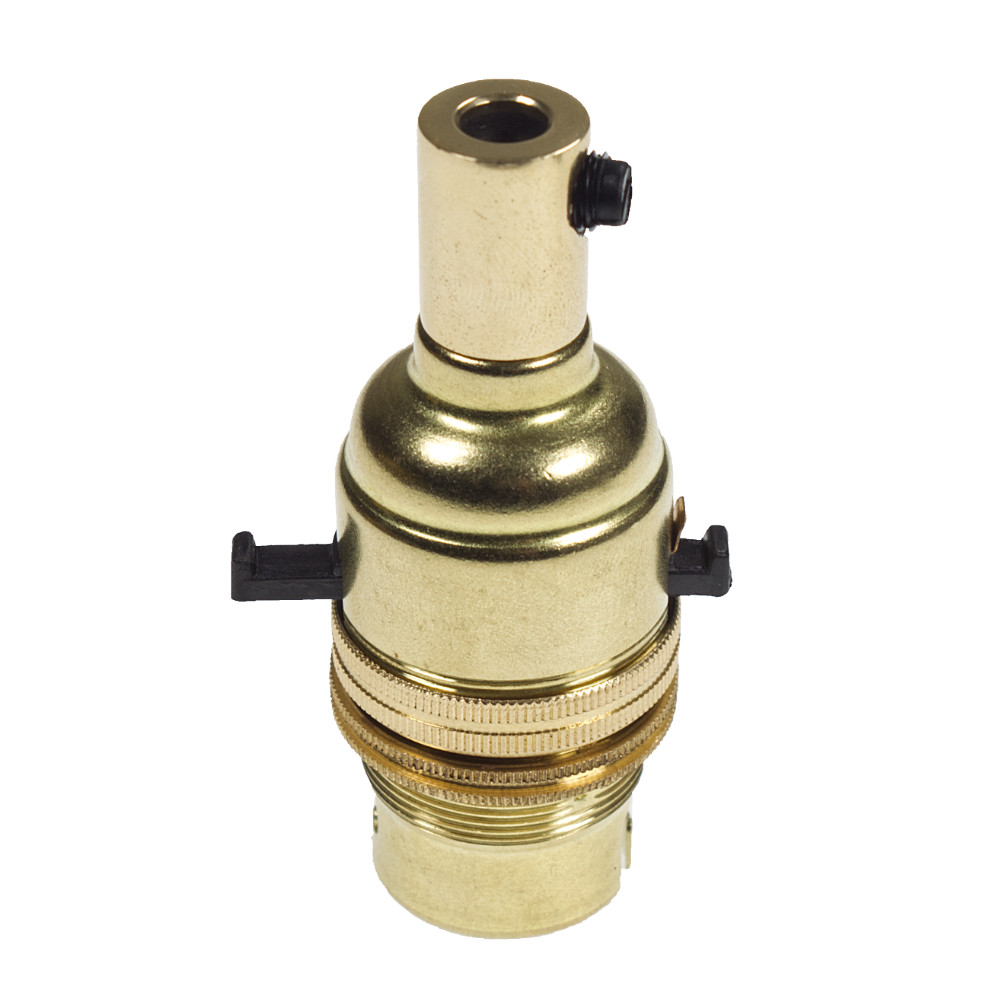 BC | B22 | Bayonet Cap Brass Switched Lampholder with Cord Grip