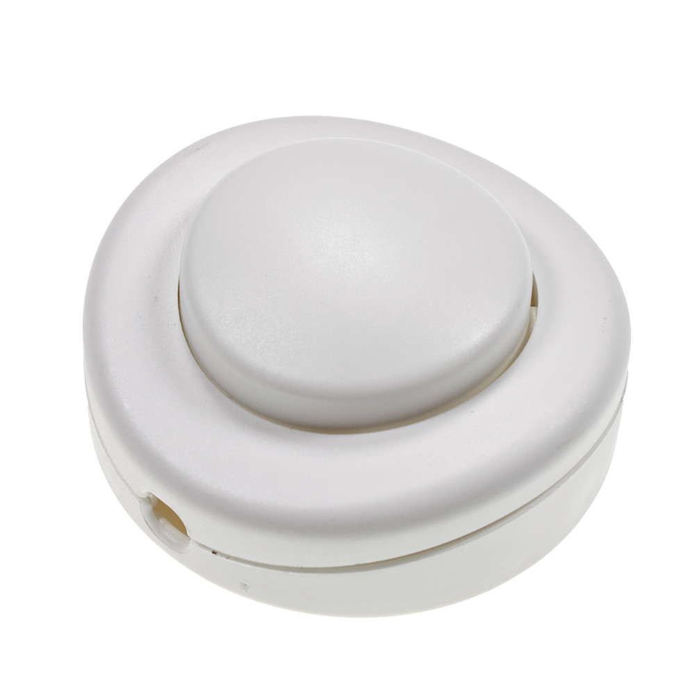 In Line White Foot Switch For Standard Lamps