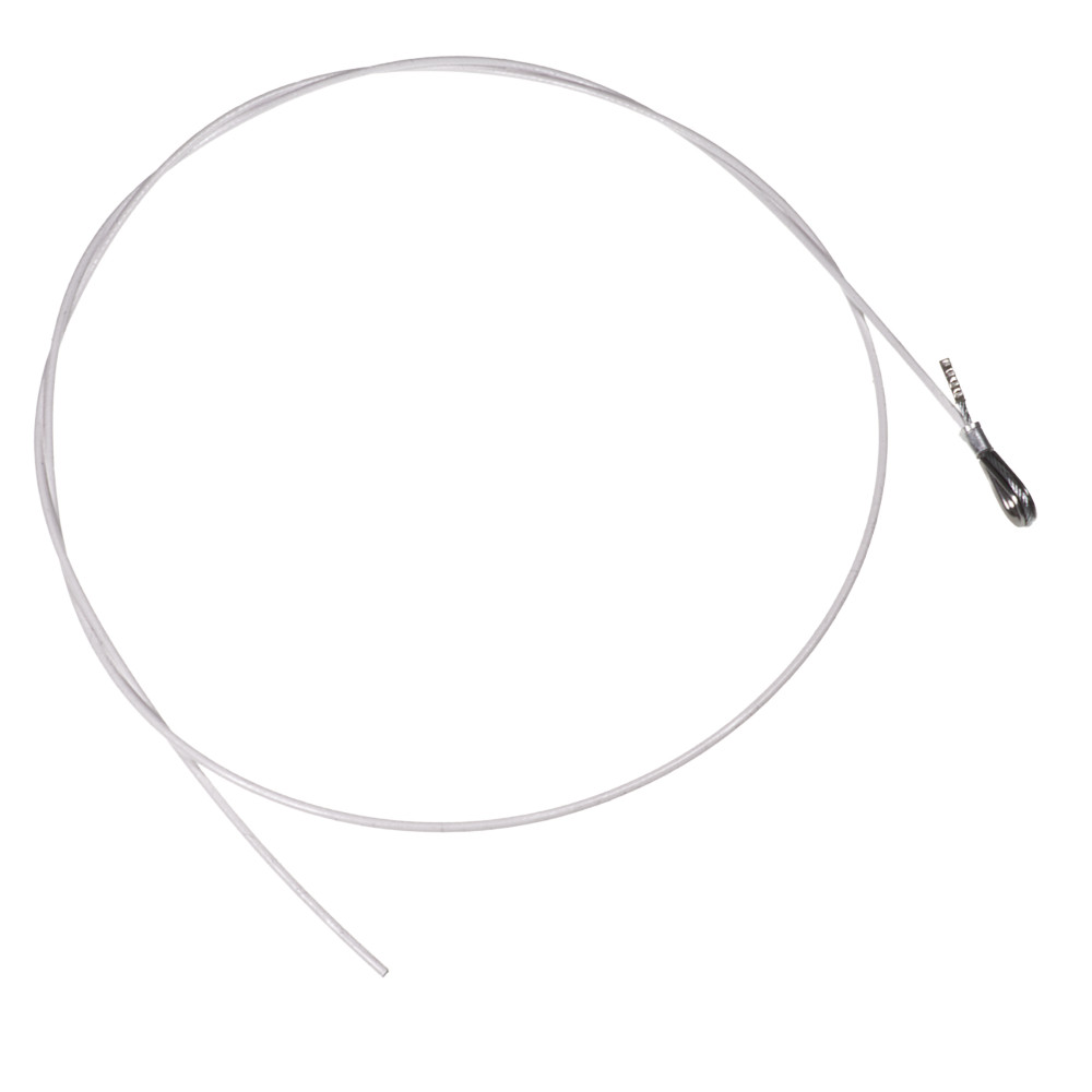 1m White PVC Coated Stainless Steel 1.5mm Wire Rope With Loop