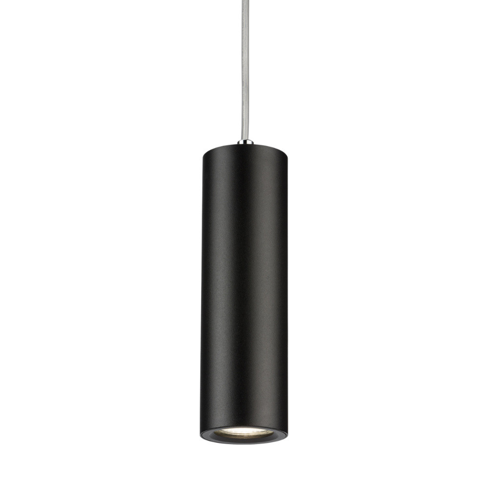 Dasan Single Long Fixed Round Pendant Black
