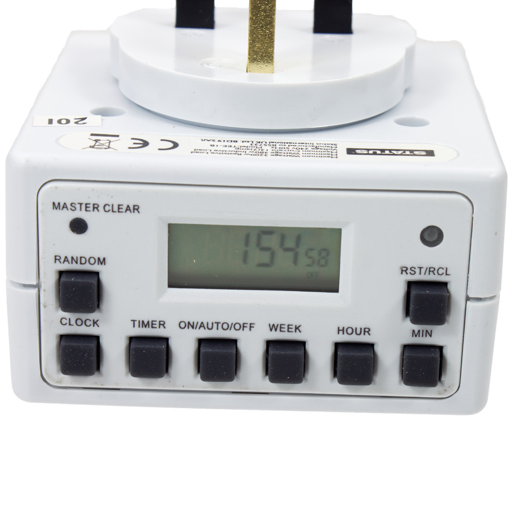 Status 7 Day Timer Switch with LCD Digital Display