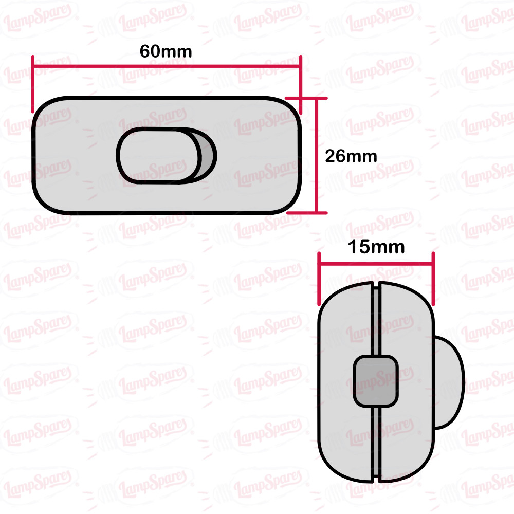 Gold Double Pole Inline Switch