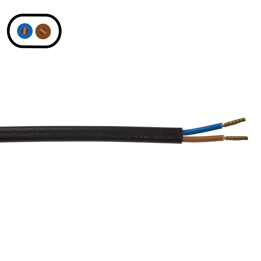 Black 2 Core Flex Flat 0.5mm Spares | Lamp Spares