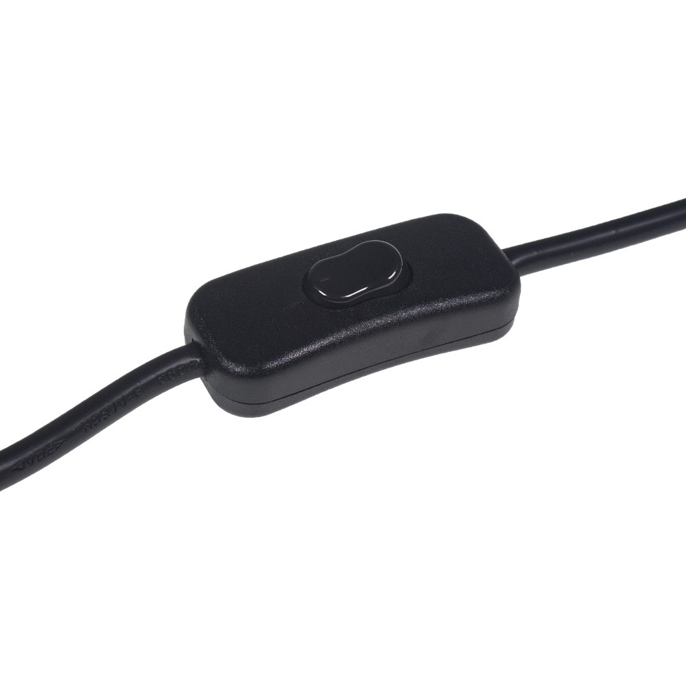 Black 3 Core With Moulded Plug And In Line Switch 2.5m Long 82994