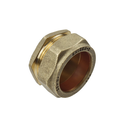 28mm Copper Pipe Stop End with 10mm Allthread