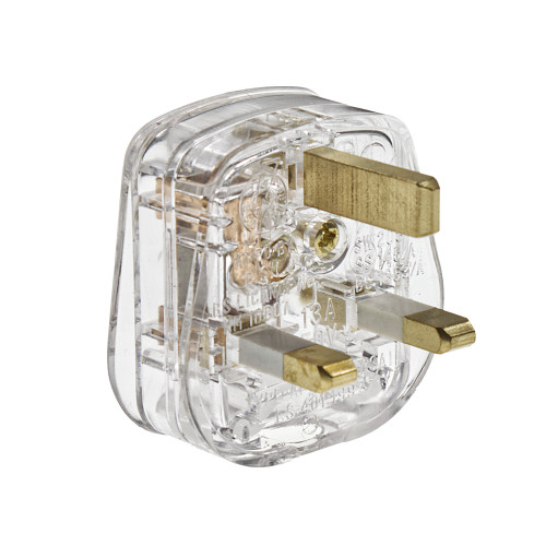 Transparent 13A Plug Top with 3A Fuse