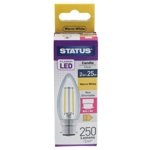 LED BC Filament 2w Filament Status