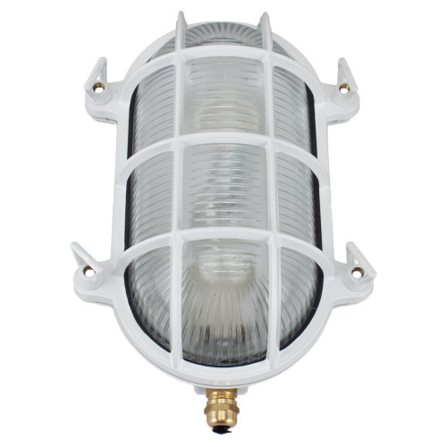 Brass External Oval Bulkhead - White 4421264