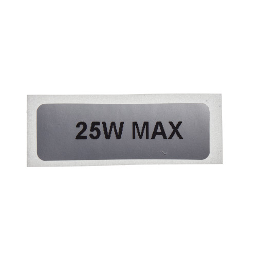 25W Max Wattage Sticker Single 11135097 - Lampspares UK