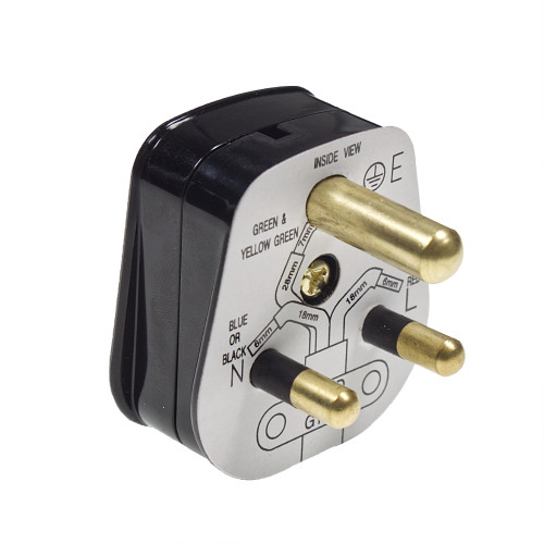 Round 3 Pin Plug 5A | Spare Round Pin Plug | Lampspares