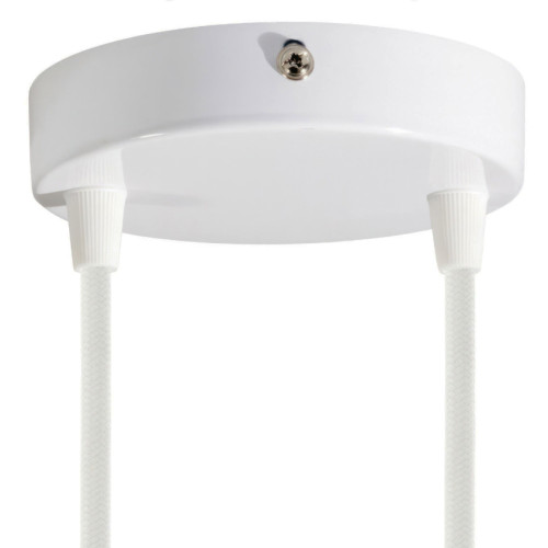 White 2 Hole 120mm Ceiling Rose Kit