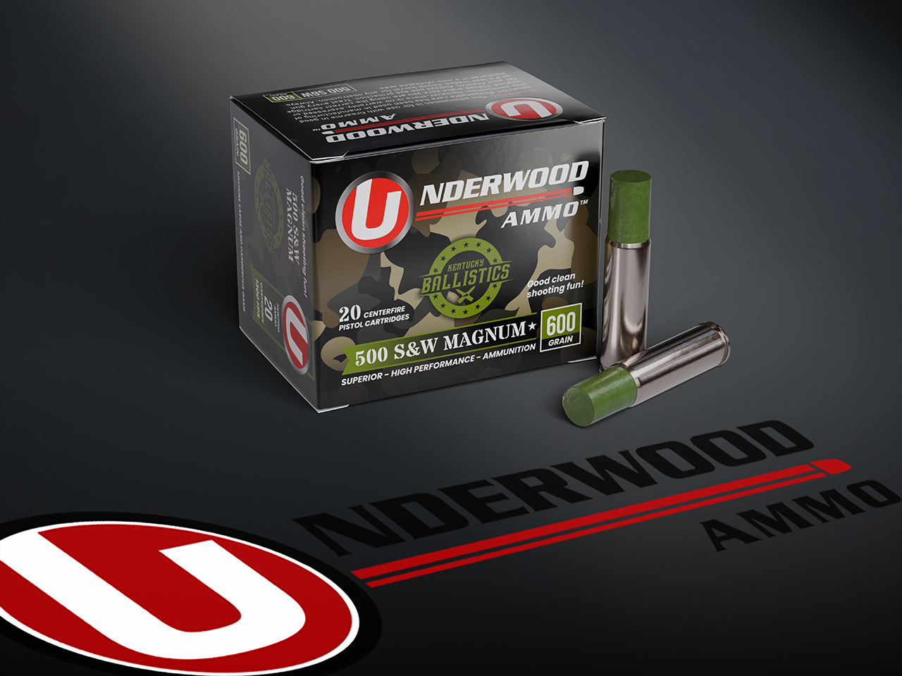 500 S&W Magnum 600gr. Wide Flat Nose Kentucky Ballistic Load Coated ...