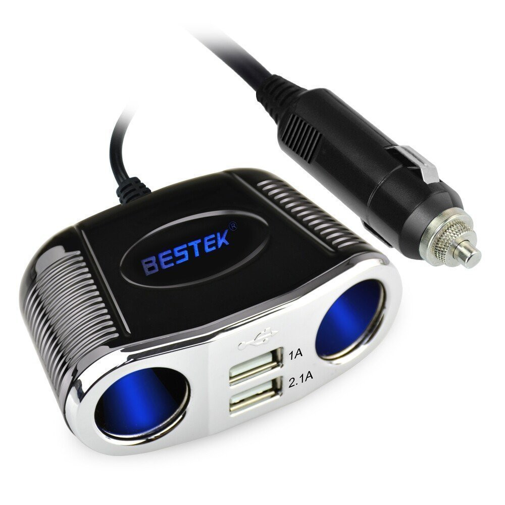 Power Adapter Splitter with USB Two 12V / 24V sockets - DashCameraNation